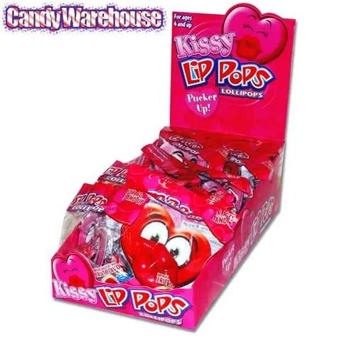 Flix Candy Kissy Lip Pops Candy Packs 12 Piece Display Candy Store