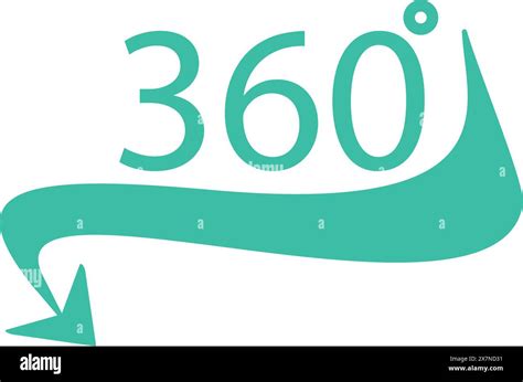 360 Degree View Arrow Concept Icon Stock Vector Image And Art Alamy