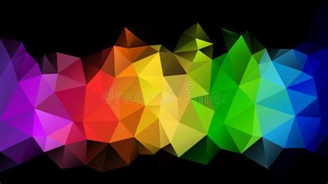 Vector Irregular Polygon Background Triangle Low Poly Pattern Neon