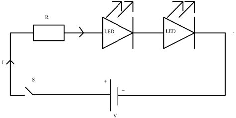 LED S And Resistor Connected To The Power Supply Download Scientific Diagram