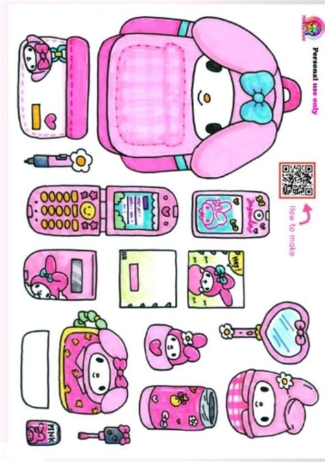 My Melody Backpack Coloring Page