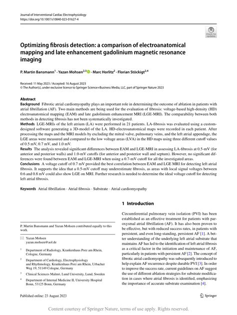Optimizing Fibrosis Detection A Comparison Of Electroanatomical