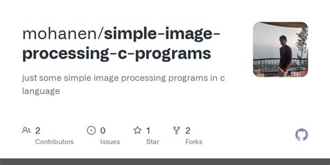 Github Mohanen Simple Image Processing C Programs Just Some Simple Image Processing Programs