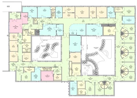 Psychiatric Hospital Floor Plan