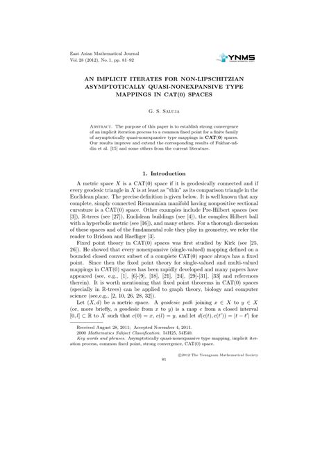 Pdf An Implicit Iterates For Non Lipschitzian Asymptotically Quasi