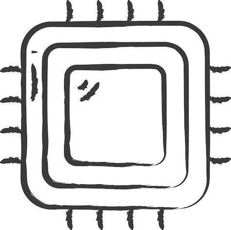 Premium Vector Cpu Hand Drawn Vector Illustration