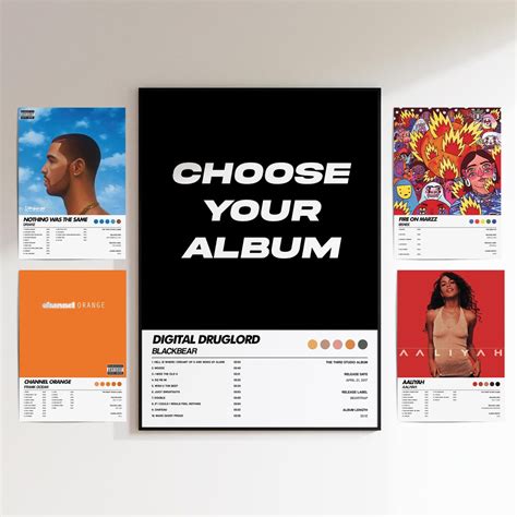 Personalized Album Cover Poster Custom Digital Music Poster Album