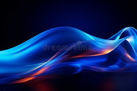 Abstract Blue Waves Dynamic Modern Background With Vibrant Lighting