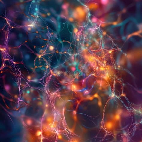 Vibrant Neural Network: Glowing Brain Cells and Synapses in Abstract Light Stock Image - Image ...