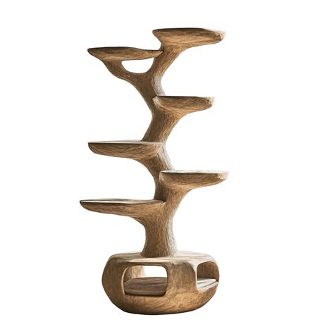 Vertis Solid Wood Tree Inspired Cat Tree Shelf Sculptural Cat