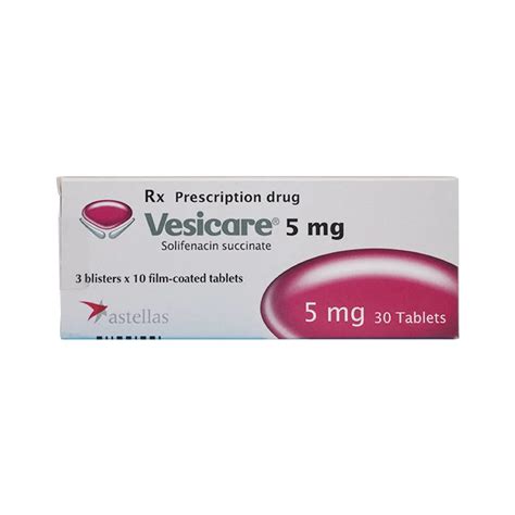 Vesicare 5mg Tablets 30s Raf Pharmacy