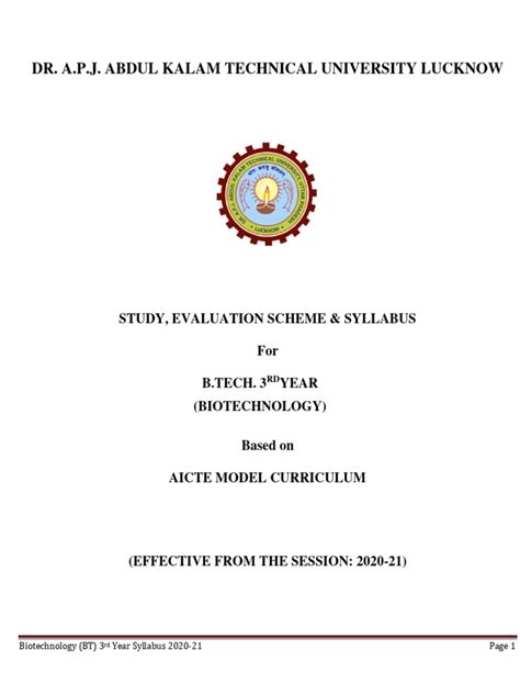 Bio Technology Bt 3rd Year Syllabus Pdf Sequence Alignment Molecular Cloning