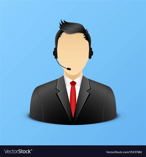 Support Assistant Detailed Icon Royalty Free Vector Image