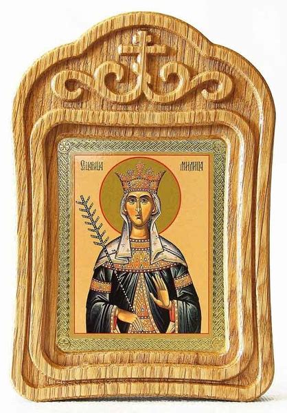 Благоверная княгиня Милица Сербская, икона в резной рамке - купить по ...