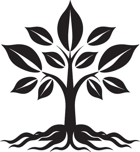 Premium Vector Silhouetted Sapling Iconic Vector Logo For Tree