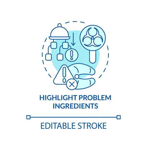 Highlight Problem Ingredients Turquoise Concept Icon Infographic Web