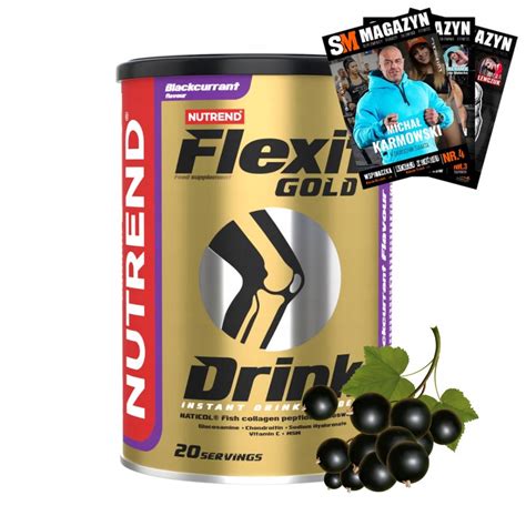 NUTREND FLEXIT GOLD DRINK 400g STAWY KOŚCI MIĘŚNIE DLA BIEGACZY KOLAGEN ...