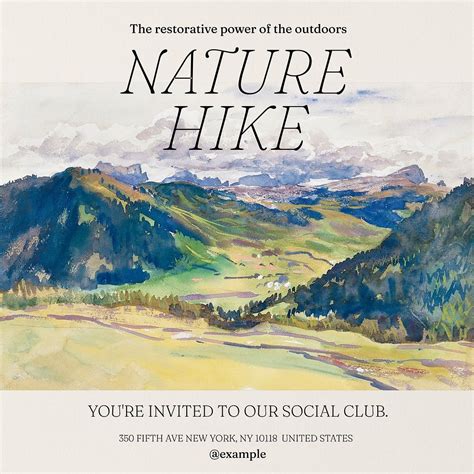 Nature Hike Instagram Post Template Free Photo Rawpixel