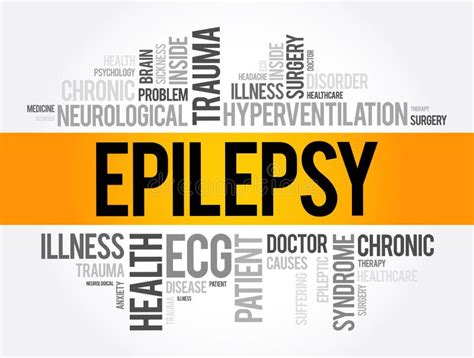 Epilepsy Word Cloud Collage Health Concept Background Stock