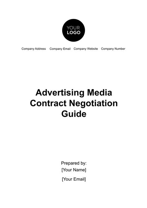 Free Advertising Media Contract Negotiation Guide Template To Edit Online