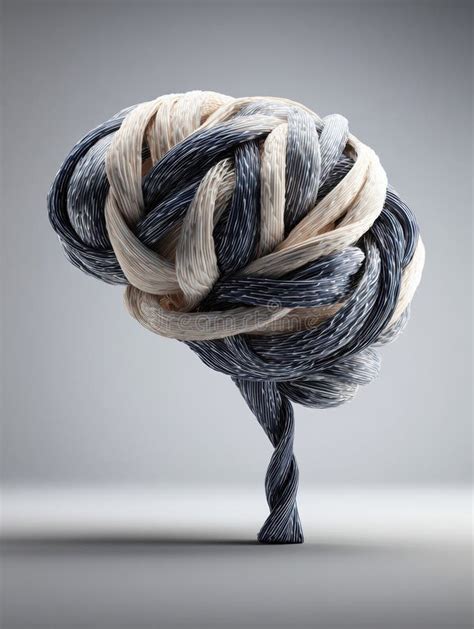 Conceptual Representation Of A Brain Made From Twisted Ribbons