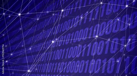 Cyber Crime Lines Of Binary Code And Connected Lines In Digital World Of Cyber Security And