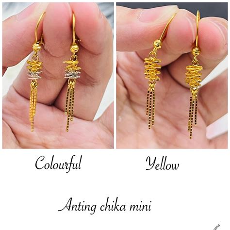 Jual Anting Cika Chika Mini Simple Elegant Mewah Emas Asli Kadar 700