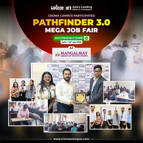Croma Campus Pvt Ltd Croma Campus Proudly Participated In 𝐏𝐚𝐭𝐡𝐟𝐢𝐧𝐝𝐞𝐫 𝟑𝟎 𝐌𝐞𝐠𝐚 𝐉𝐨𝐛 𝐅𝐚𝐢𝐫 At