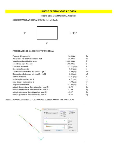 Diseño De Elementos A Flexiórte Pdf Doblar Viga Estructura