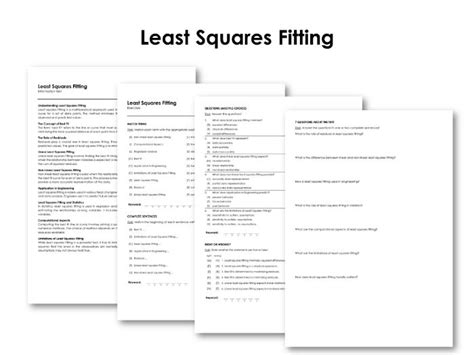 Least Squares Fitting Teaching Resources