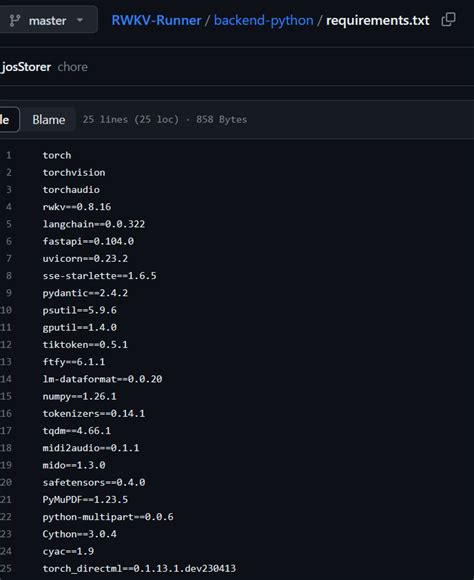 Missing Dependencies After Pip Install · Issue 210 · Josstorerrwkv Runner · Github