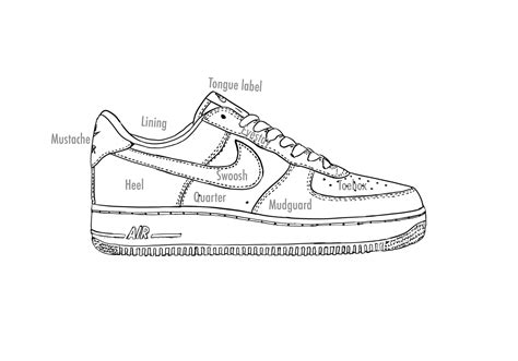 Printable Nike Air Force 1 Template