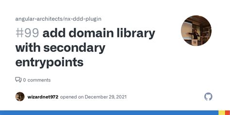 Add Domain Library With Secondary Entrypoints Issue Angular Architects Nx Ddd Plugin