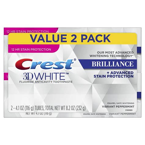 Crest 796913 3d White Brilliance Vibrant Peppermint Toothpaste Pack Of