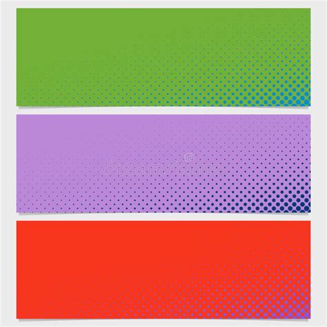 Halftone Circle Pattern Banner Background Vector Design From Dots In Varying Sizes Stock