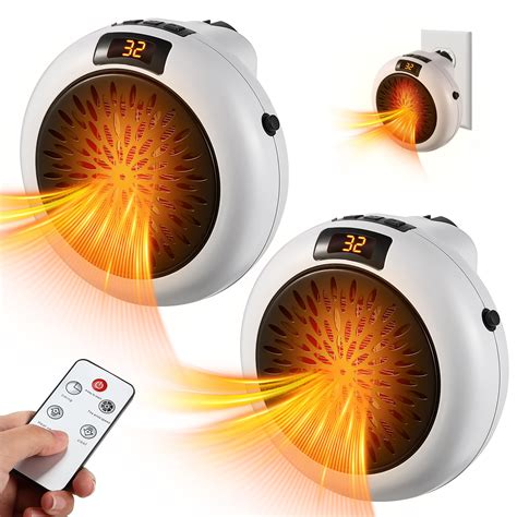 Meonum 2 Pack Small Space Heater 500w Portable Electric