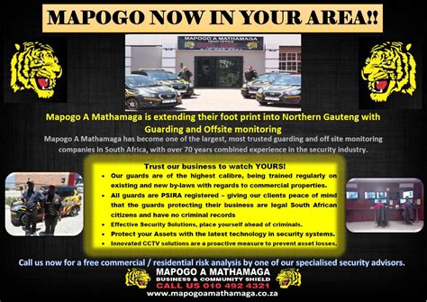 Mapogo Security Mapogo Now In Your Area