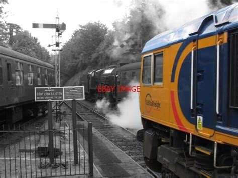 Photo Gbrf Class 66752 With Steam Loco 850 Lord Nelson Departing