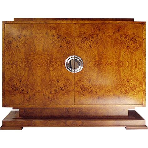 Art Deco Odeon Olive Burl Cabinet Cabinet Chairish