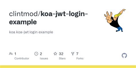 GitHub Clintmod Koa Jwt Login Example Koa Koa Jwt Login Example