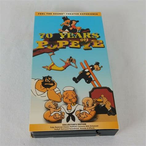 70 Years Of Popeye Vhs 2000 Collectors Edition 12 Classic Cartoons
