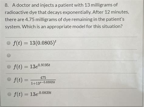 Answered 8 A Doctor And Injects A Patient With 13 Milligrams Of