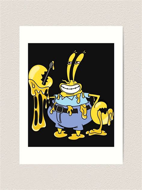 Mister Dabs Spongebob Stoner Cartoon Art Sticker Art Print For Sale