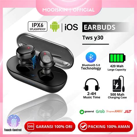 Jual Tws Headset Earphone Tanpa Kabel Wireless Headphone Nirkabel Bluetooth 5 0 Earphone Peredam