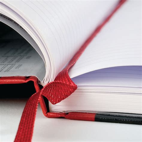 Black N Red Casebound Hardback Notebook 192 Pages A5 Pack Of 5