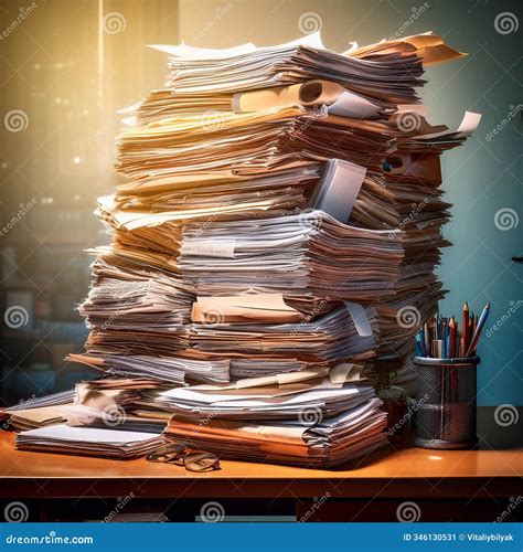 Cluttered Desk With Stacks Of Papers Symbolizing Overwhelming Workload