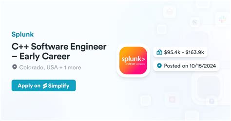 C Software Engineer Early Career Splunk Simplify Jobs