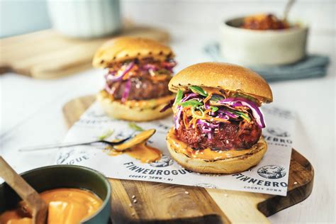Bbq Korean Glazed Wagyu Beef Burgers Finnebrogue