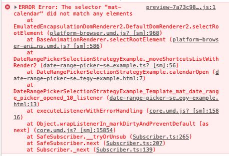 Help Datepicker How To Insert A Component Or Element Into The Date Picker Popup With Renderer