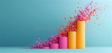 Dynamic Bar Chart With Vibrant Colors And Explosive Particle Effects